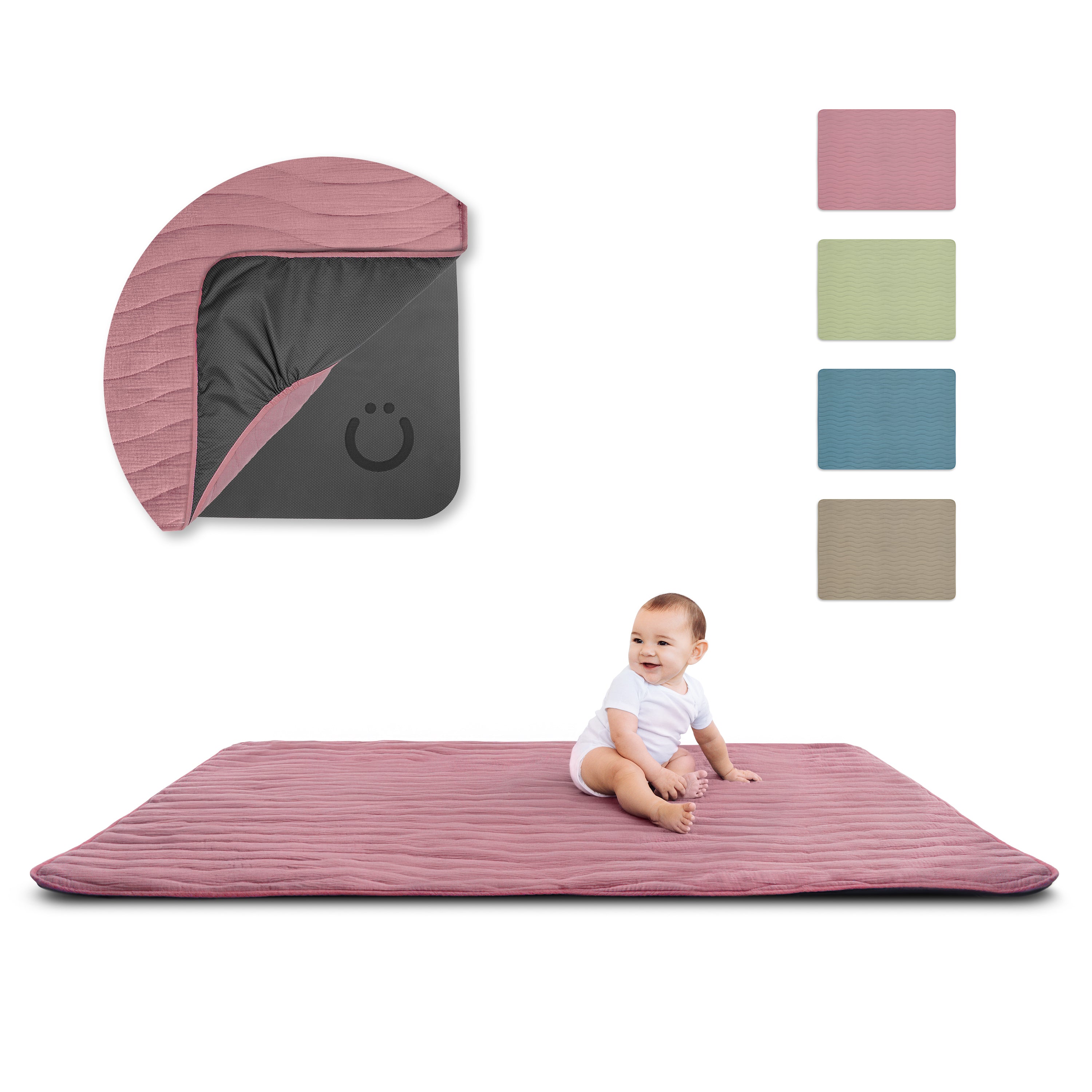 padded floor mat & washable muslin cover – ubbiworld
